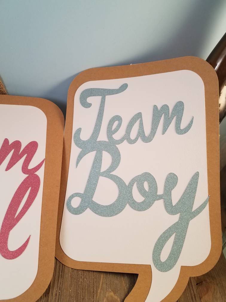 Gender Reveal Party Props, Baby Shower Decorations, Team Girl Team Boy ...