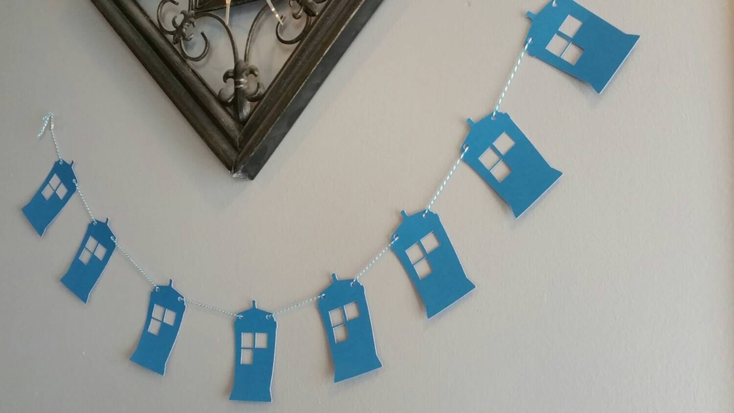 Dr Who Decorations Dr Who Banner Tardis Buntting Geeky - Etsy