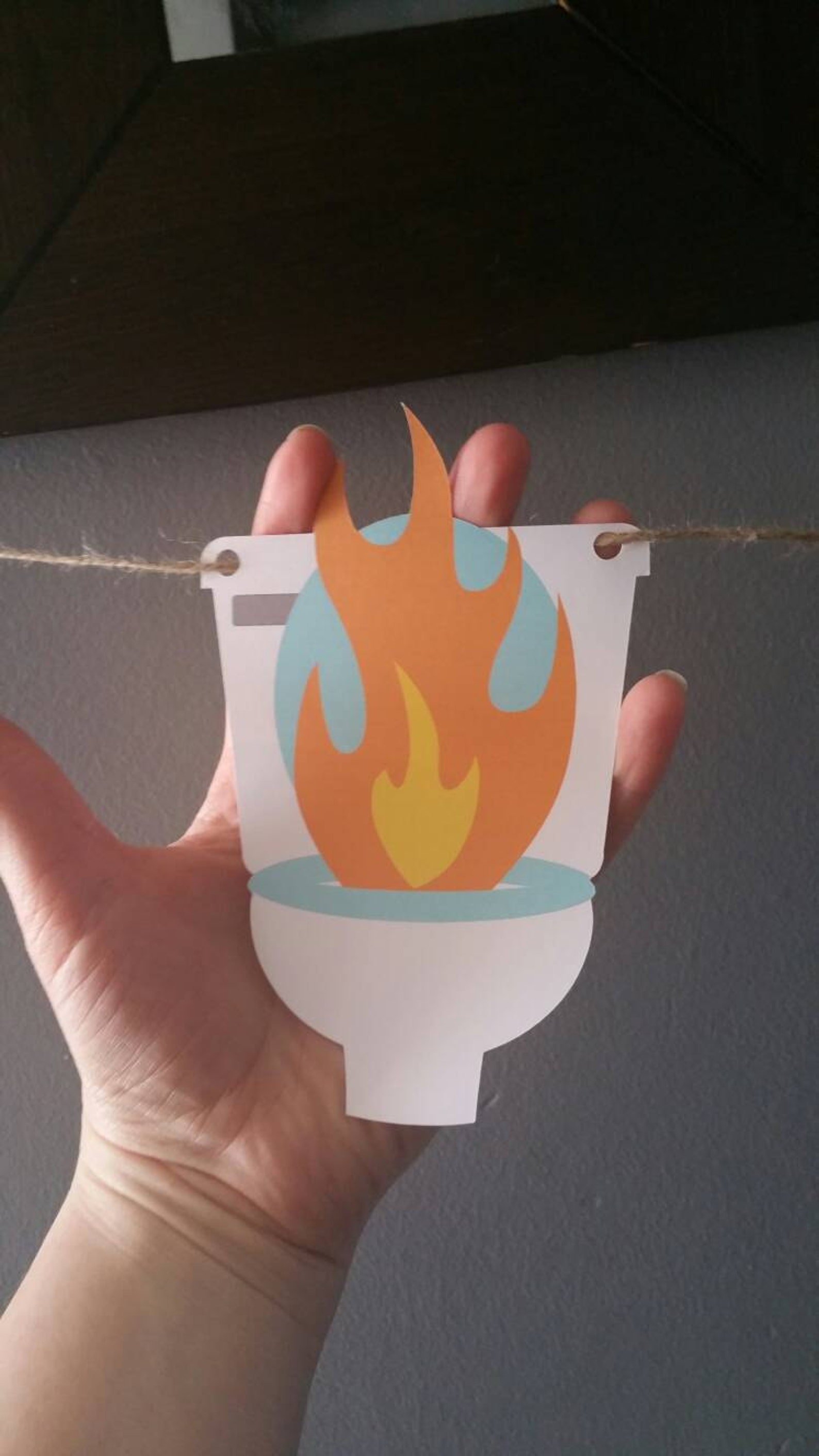 Bachelor Party Banner Chili Cook off Banner Flaming Toilet - Etsy