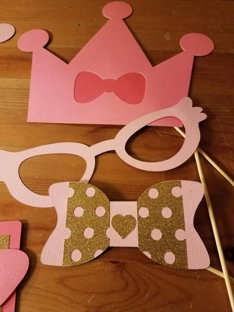 First Birthday Photo Booth Props, Princesses Party Decorations, Pink ...