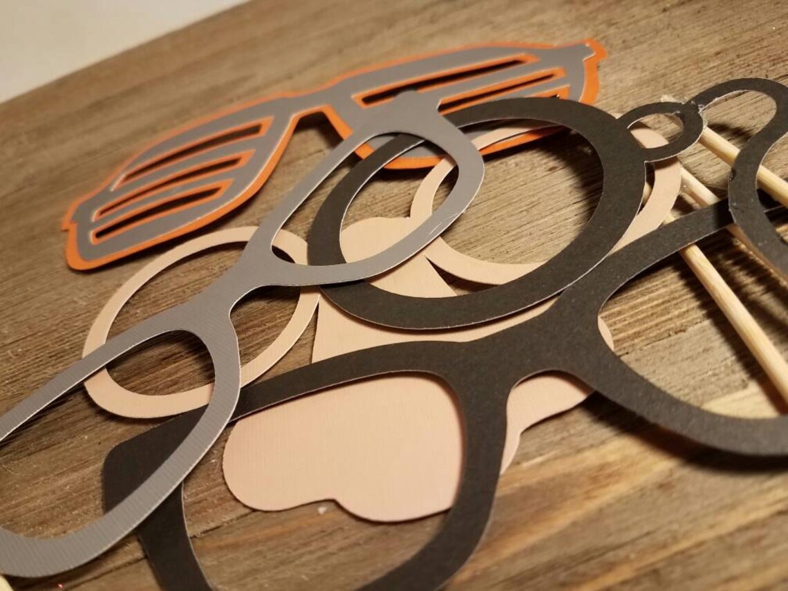 Glasses Photo Booth Props, Custom Photo Booth Props, Birthday Party ...