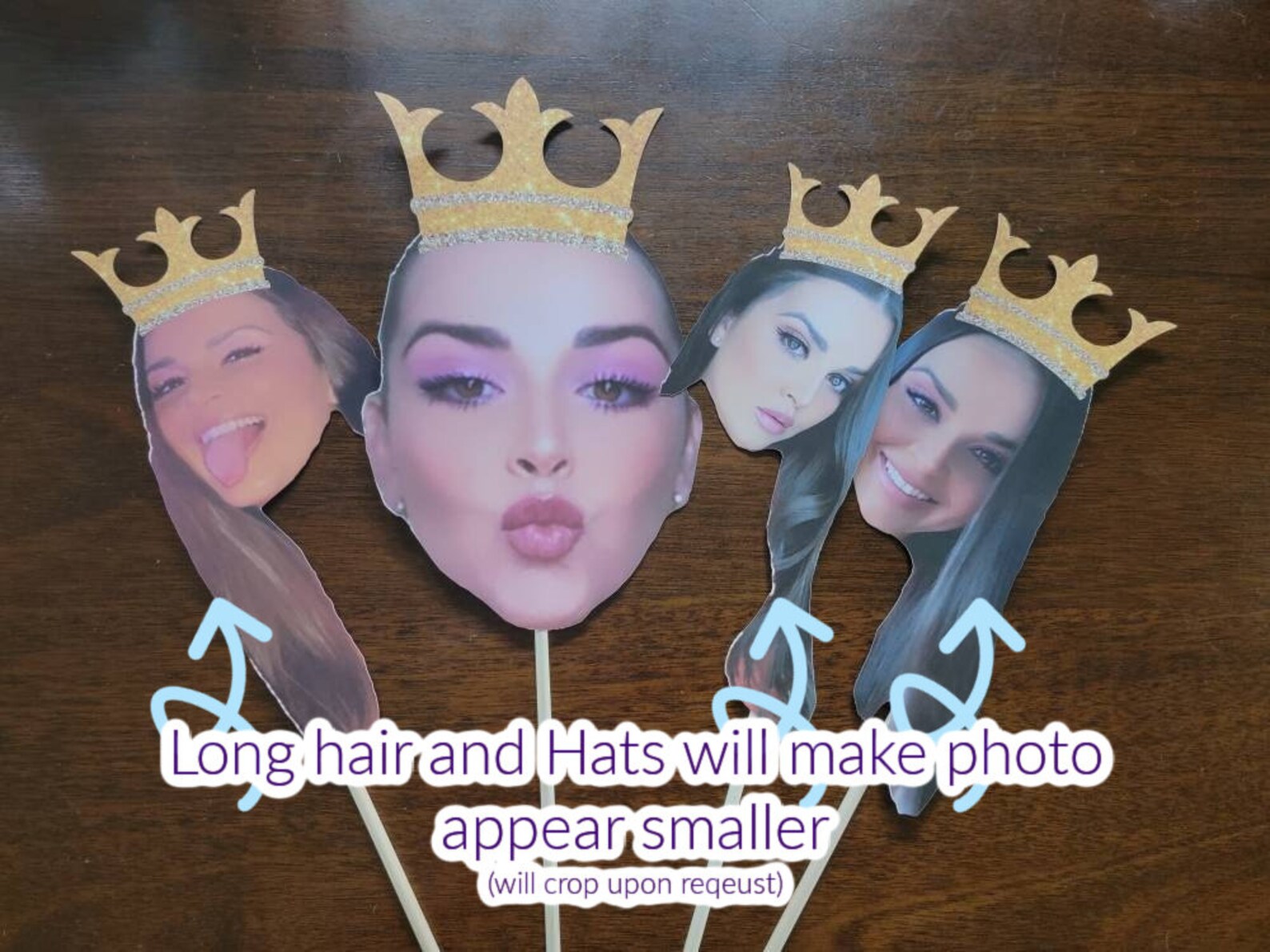Custom Face Photo Booth Props, First Birthday, 21st, 30th,50th Birthday ...