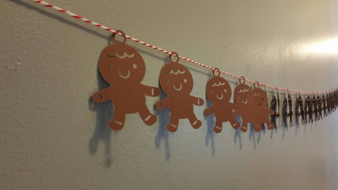 Gingerbread Man Garland Christmas Garland Holiday - Etsy