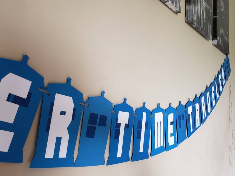 Dr Who Birthday Decorations, Dr Who Banner, Tardis Bunting, Geeky ...