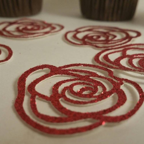 Red Roses Confetti Valentines Day Painting Roses Red Alice - Etsy