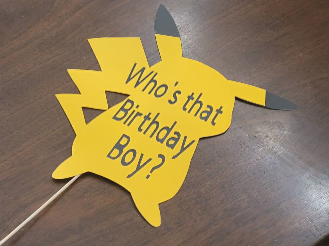 Pikachu Photo Prop, Instagram Prop, Pokémon Photo Prop, Birthday ...