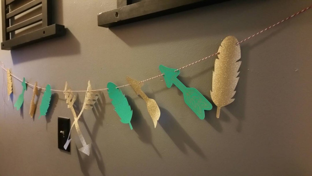Boho Party Decorations, Boho Decor, Boho Banner, Arrows and Feathers ...