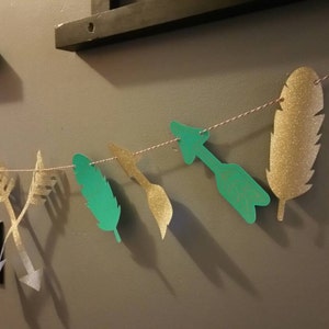 Boho Party Decorations, Boho Decor, Boho Banner, Arrows and Feathers ...
