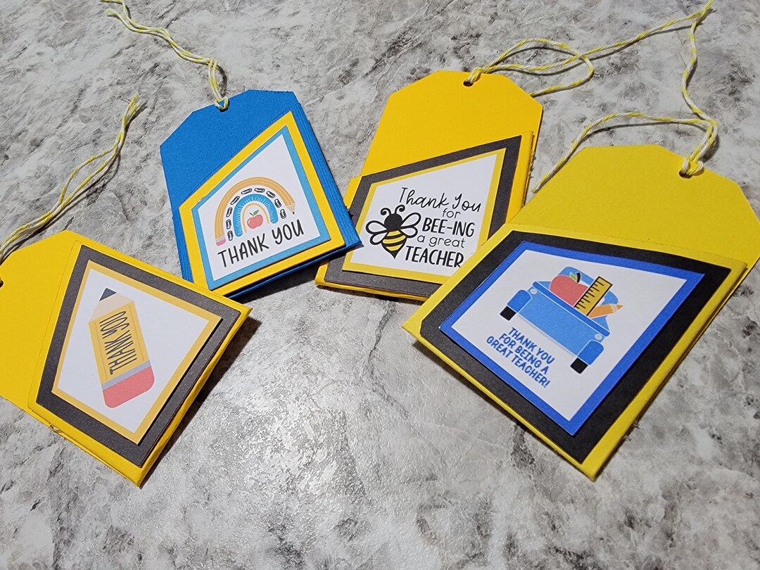 Teacher Appreciation Gift Card Holders, Unique Gift Card Tags, Back to ...