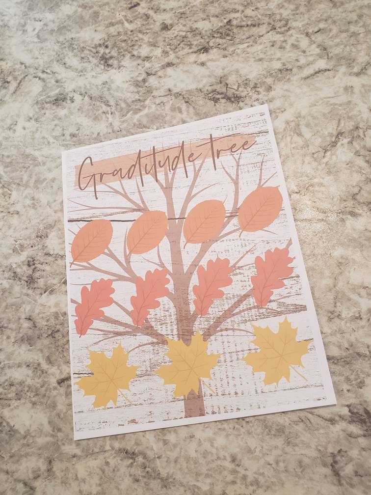 Gratitude tree DIY Thankful Tree Sign kids Thanksgiving | Etsy