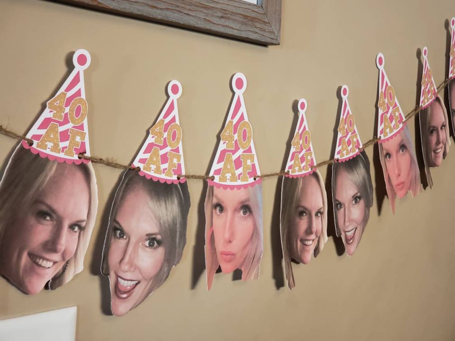 Personalized Photo Banner Face Banner Photo Birthday Banner | Etsy