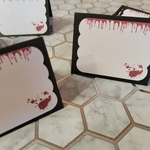 Horror Party Decorations, 12ct Food Tents, Birthday Party Food Label ...