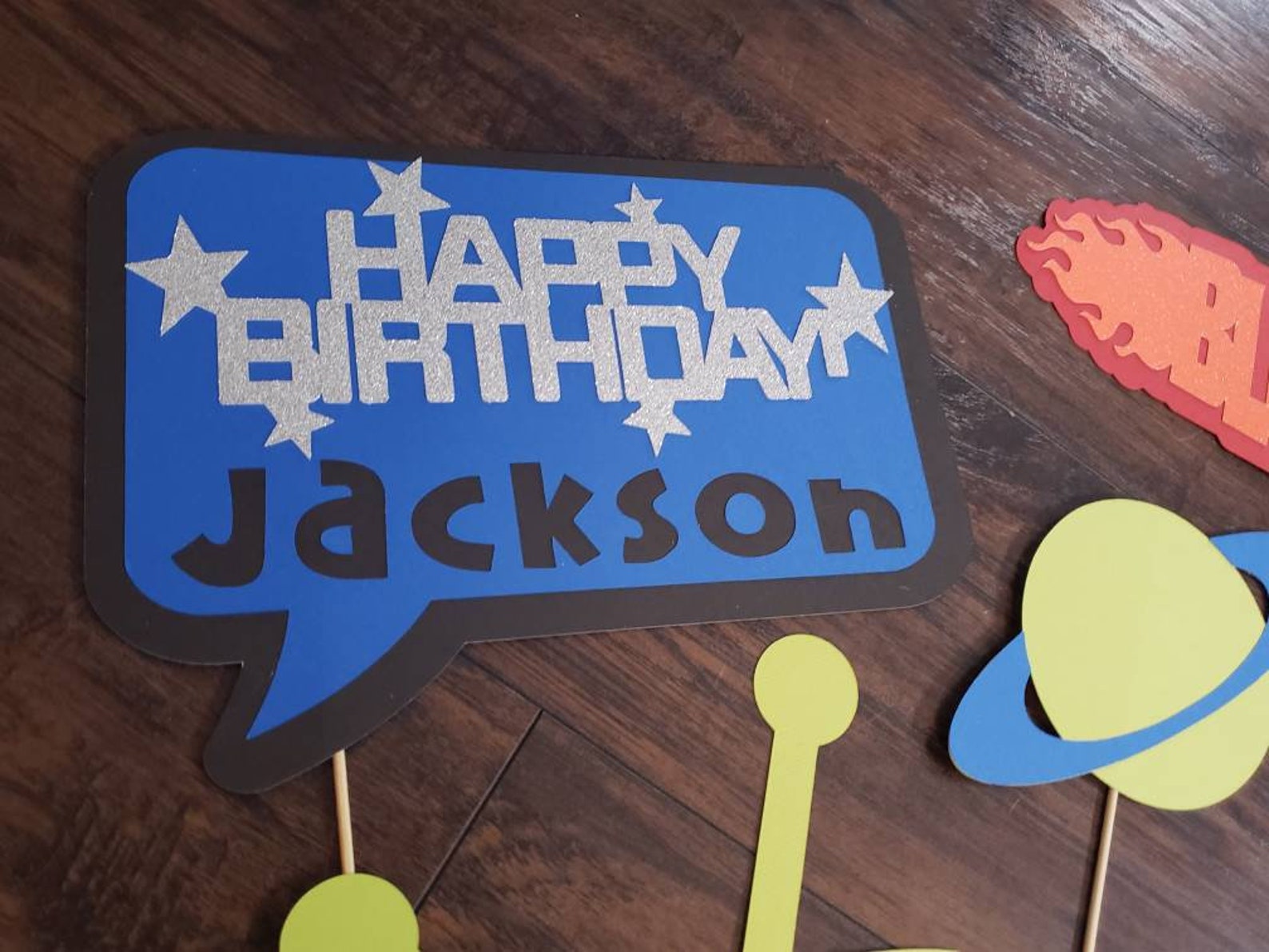 Space Party Photo Props Outer Space Birthday Decorations - Etsy
