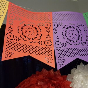 Papel Picado Banner, Fiesta Decorations, Fiesta Party, Day of the Dead ...