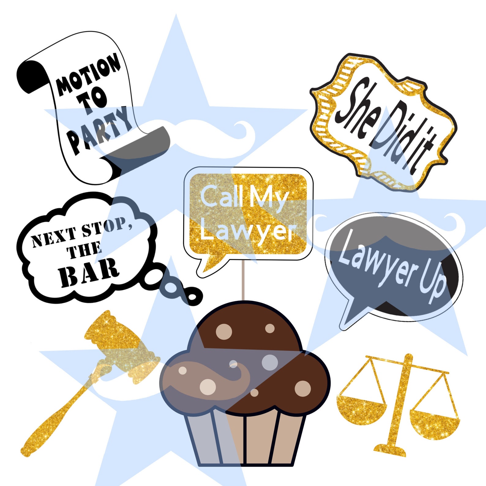 Digital Download Law School Graduation Cupcake Topper, Law Cupcake ...