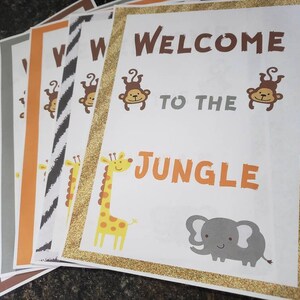 Printable Safari Birthday Signs, Welcome to the Jungle Party Sign ...