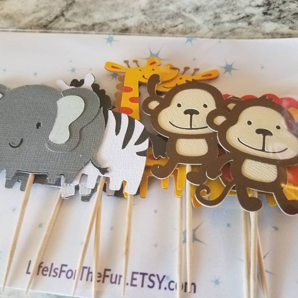 Zoo Cupcake Toppers - Etsy