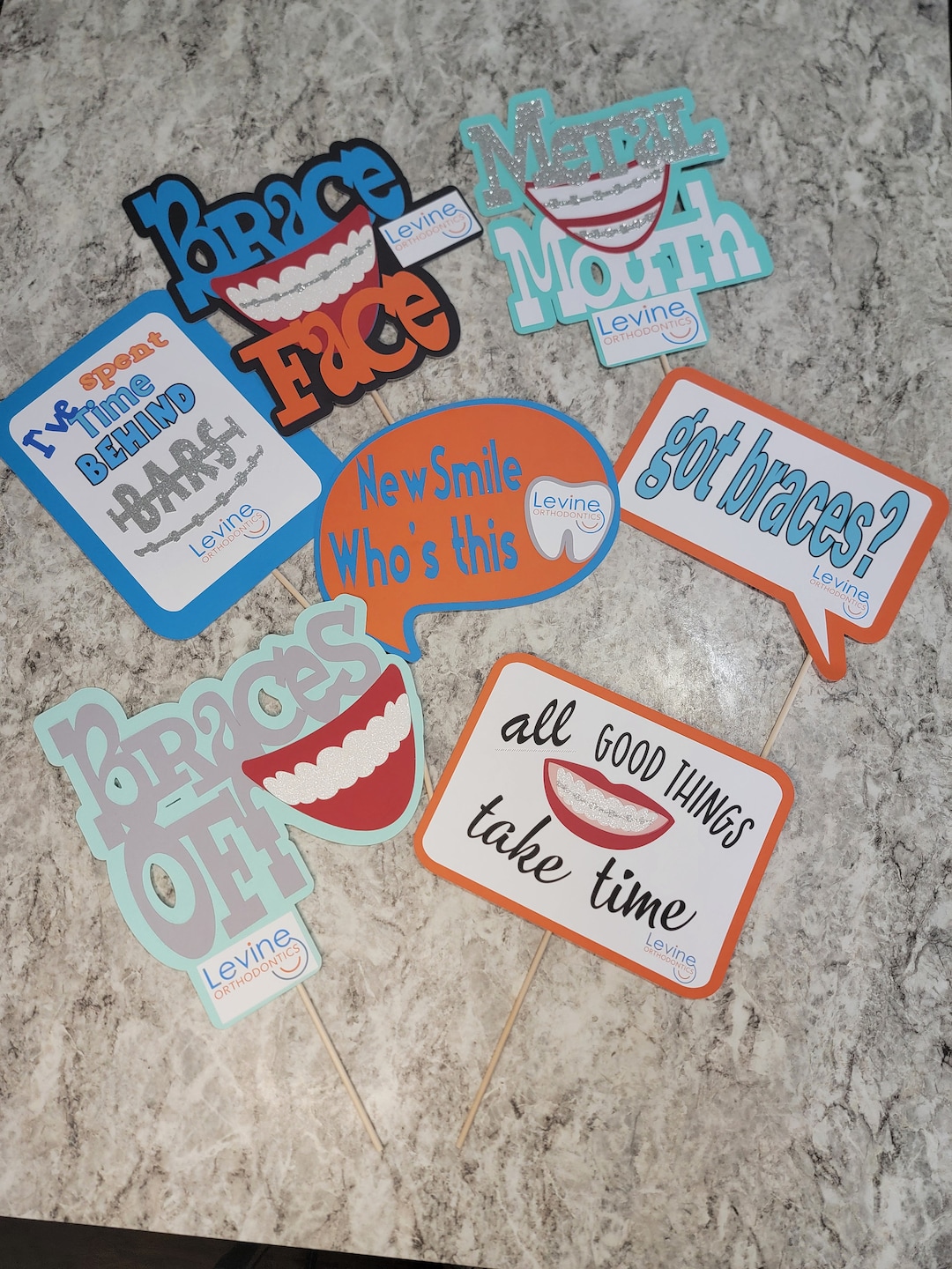 Braces Prop Set, Smile Journey Celebration, Orthodontic Party Supplies ...