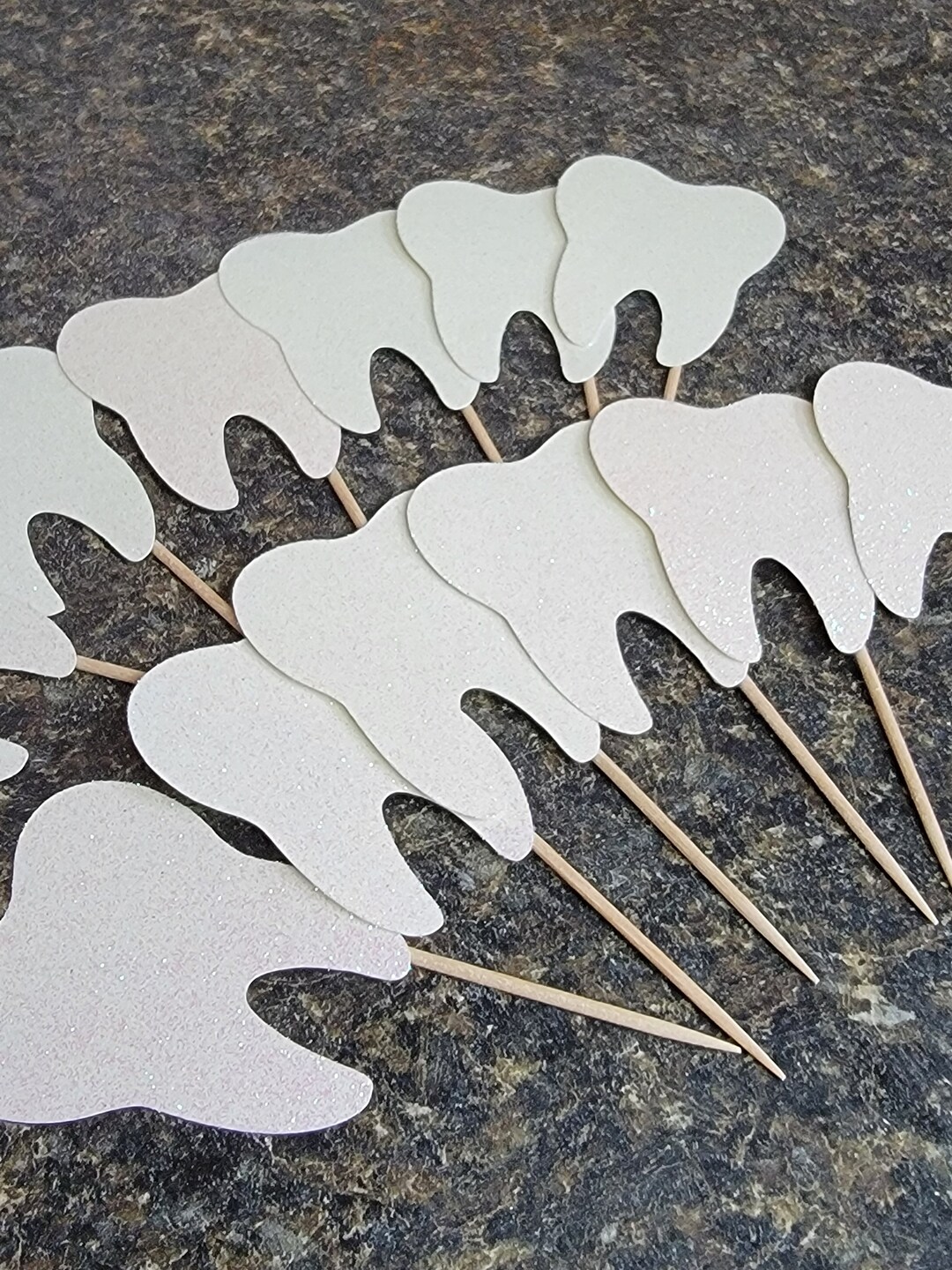 Tooth Cupcake Toppers, Dental School Graduation Party Decorations ...