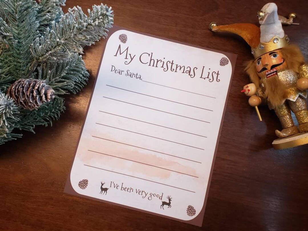 Printable Christmas List, Cabin Christmas List, INSTANT DOWNLOAD, Dear ...