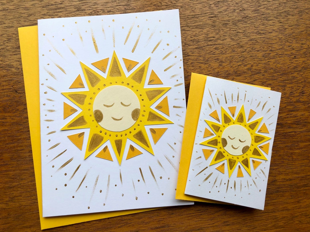 Sunshine Handmade Note Cards - Etsy