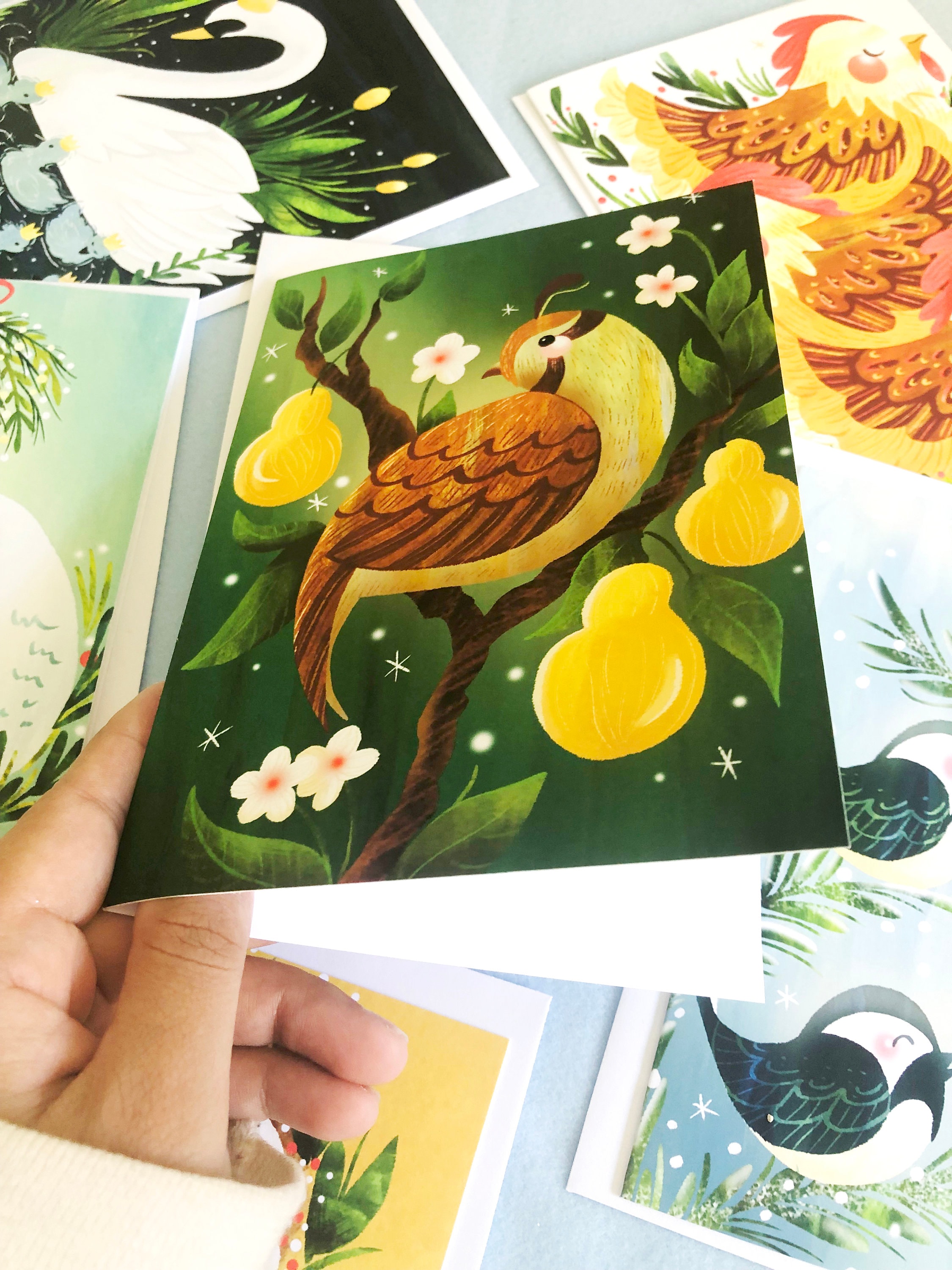 Partridge in a Pear Tree - Christmas Card - Etsy