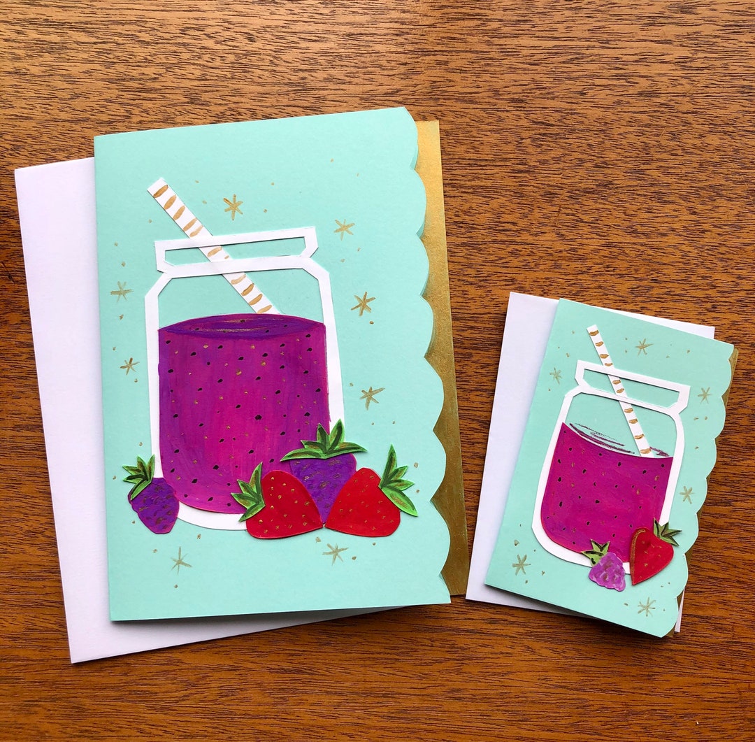 Fruit Juice Handmade Note Cards - Etsy
