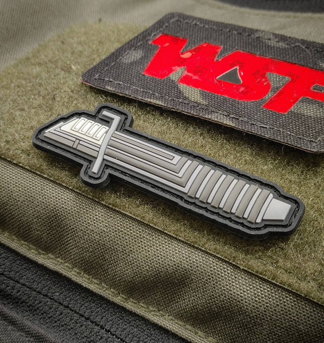 Darksaber Light Saber Hilt - PVC Tactical Morale Patch Mandalorian Jedi ...