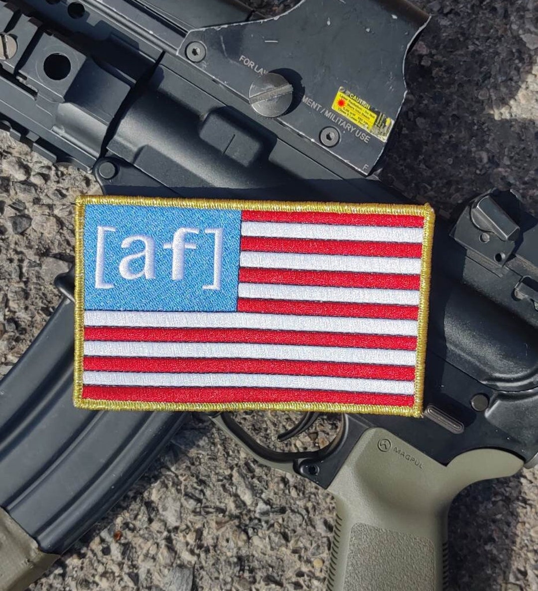 American AF - American USA US Flag - Unique Embroidered Tactical Morale ...