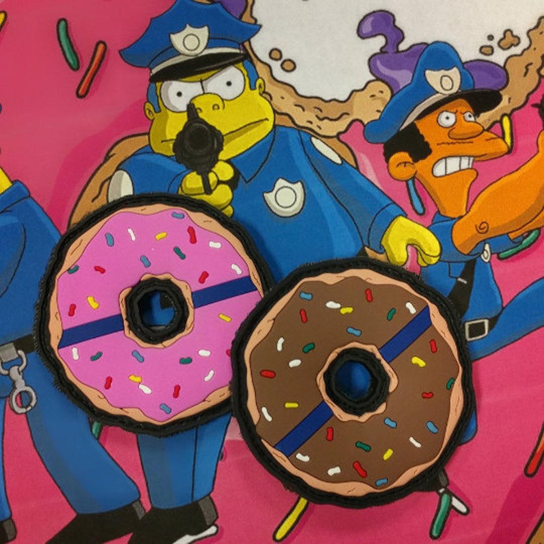 Thin Blue Donut - PVC Morale Patch - Unique Law Enforcement Supporter Thin Blue Line Police Cop ...