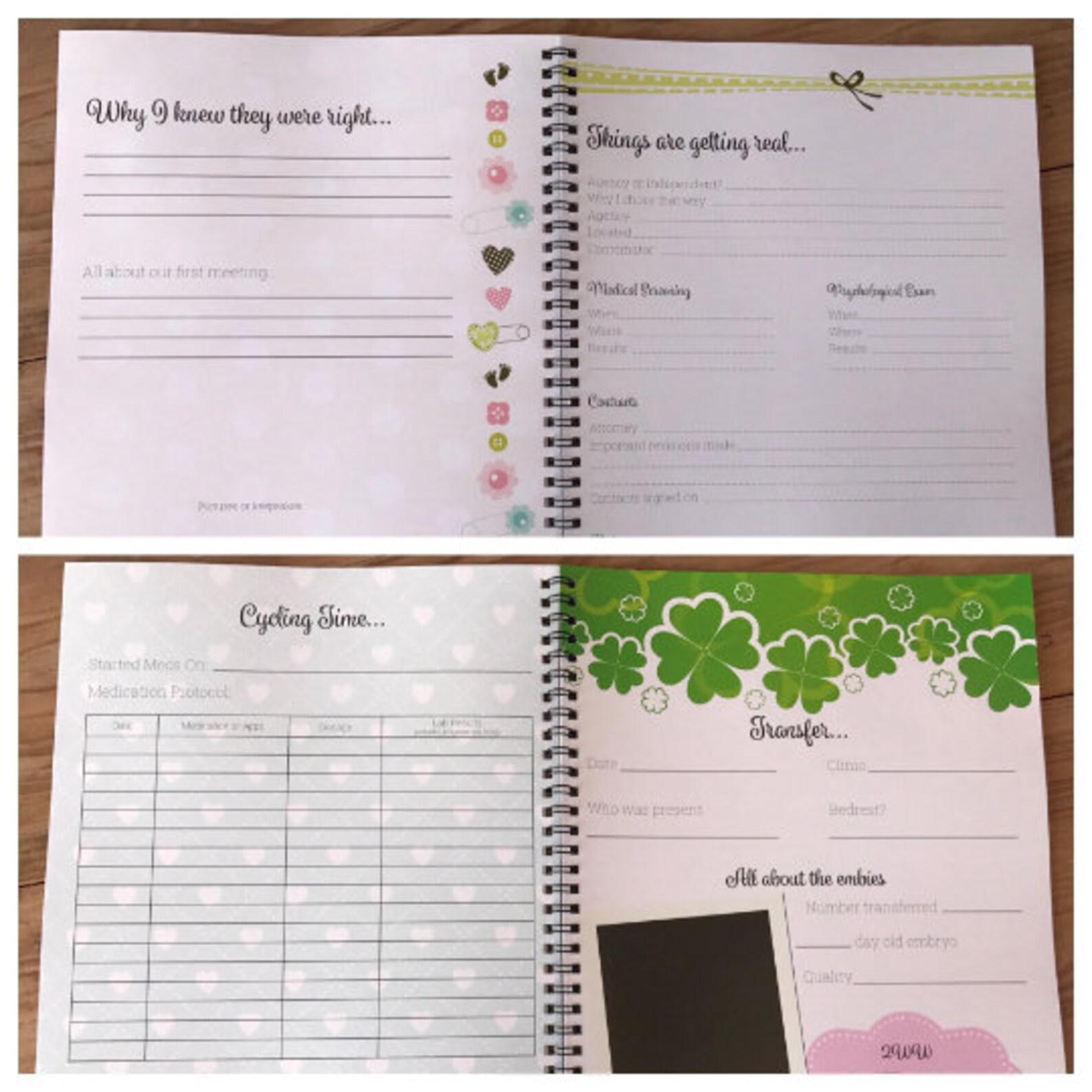 Surrogate Journal Printable PDF, Pregnancy Book, Surrogacy Story ...