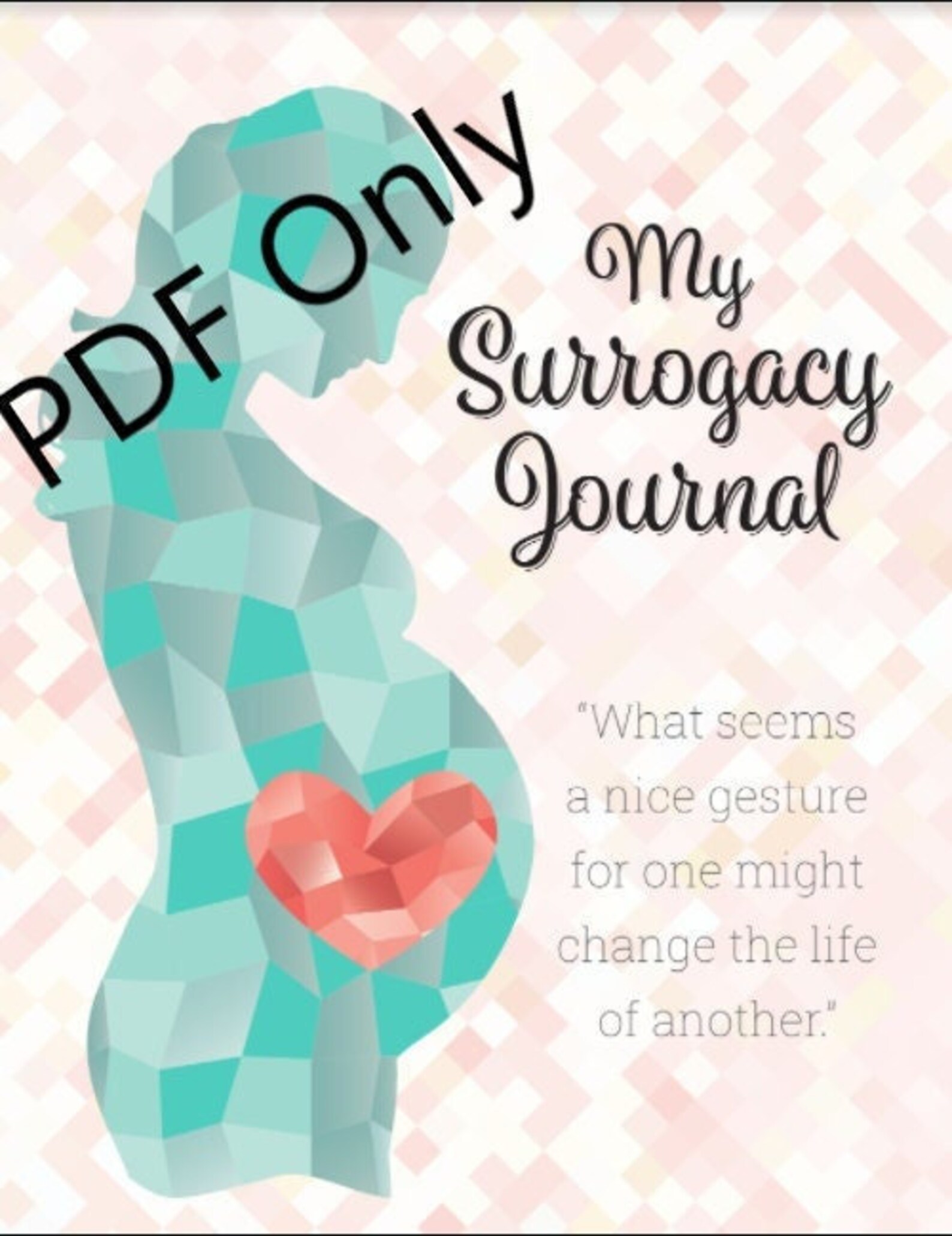 Surrogate Journal Printable PDF, Pregnancy Book, Surrogacy Story ...