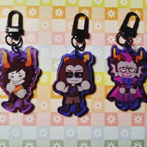 PREORDER - HOMESTUCK || Colorful Acrylic Charms - Etsy