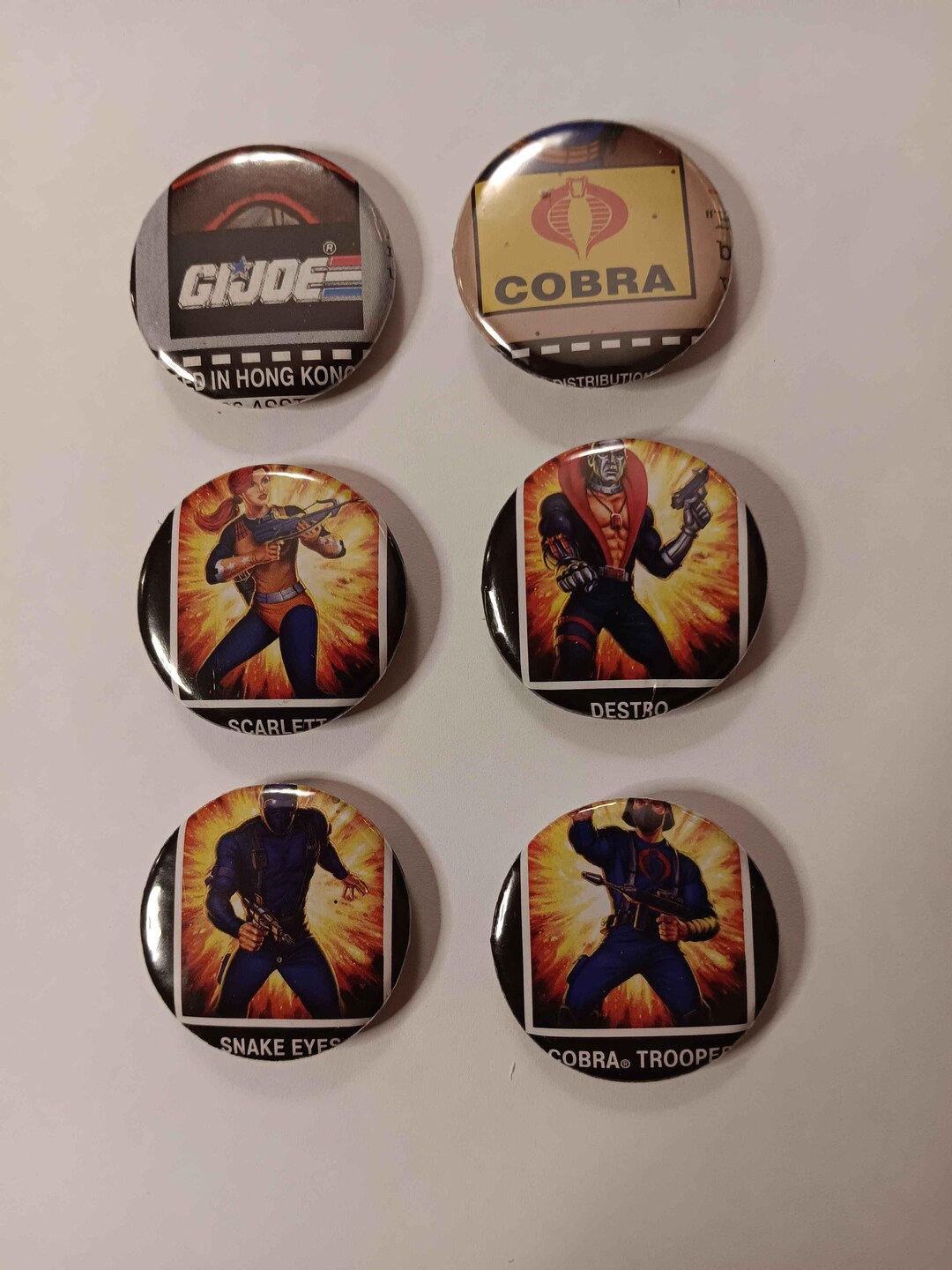 G.I. Joe Pinback Button Set of 6 - G.I. Joe and Cobra - Etsy