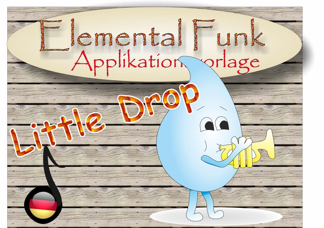 Elemental Funk LITTLE DROP - GERMAN - 1 Applique Template and Tutorial ...