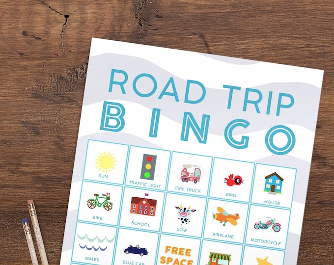 Printable Travel Bingo Cards -road Trip Activity, Family Travel Games ...
