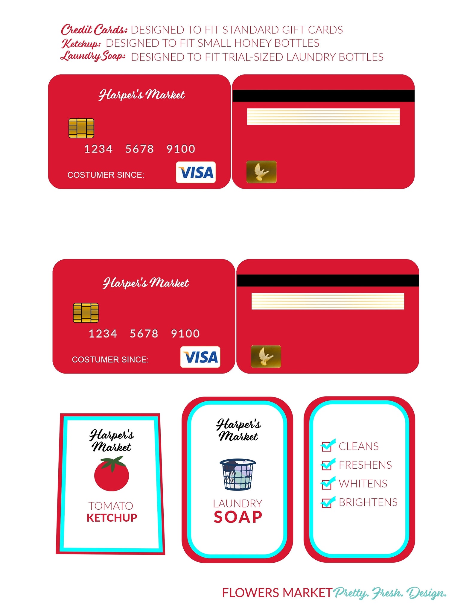 Printable Pretend Play Grocery Store Labels and Signsred and | Etsy