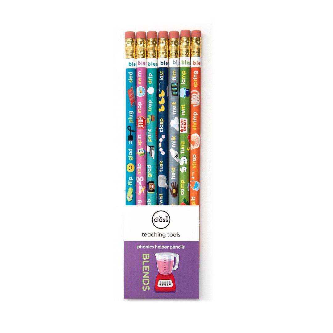Back to School Phonics Blends Pencils – Orton Gillingham Spelling Tool ...