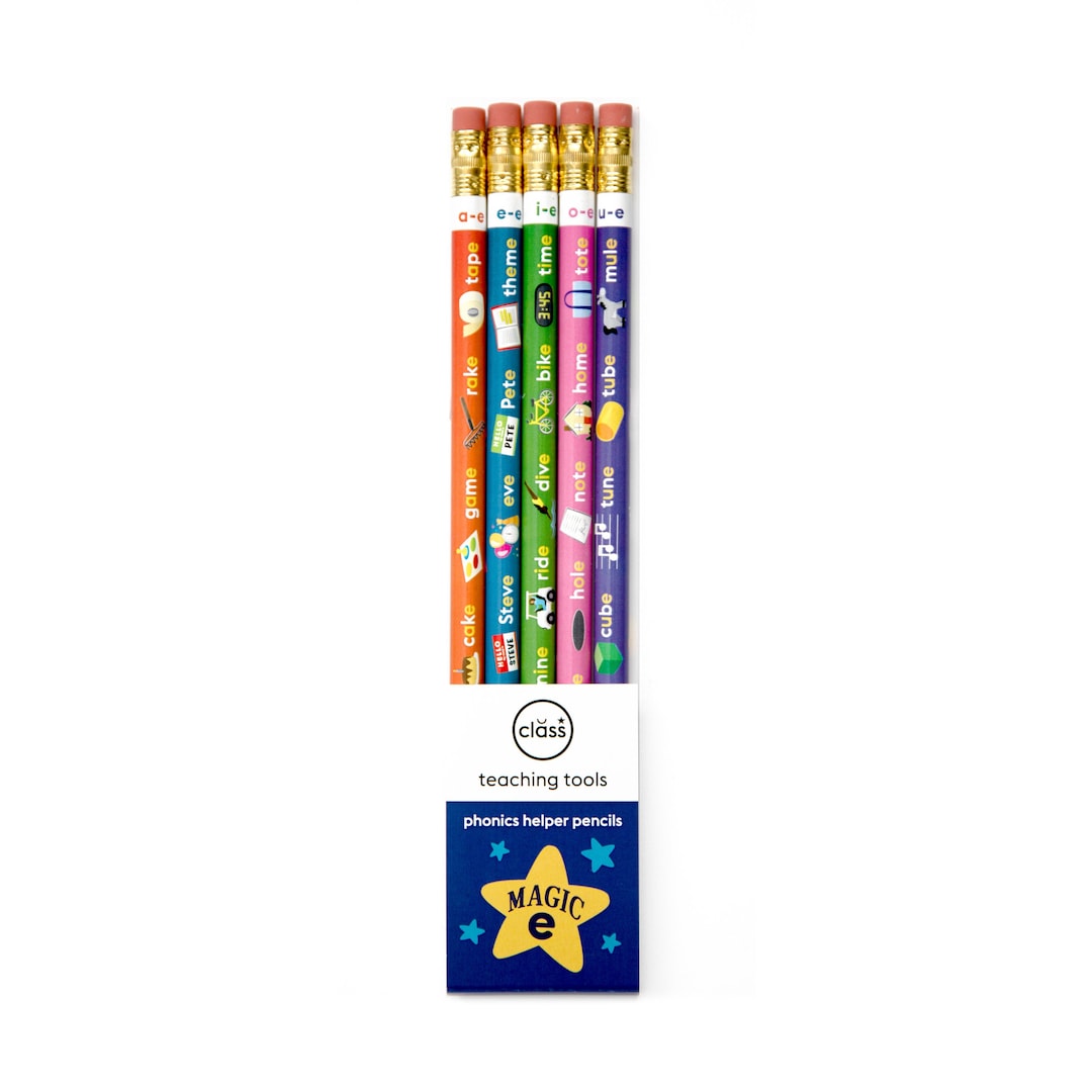 Back to School Magic E Spelling Pencils –orton Gillingham Tool, Silent ...