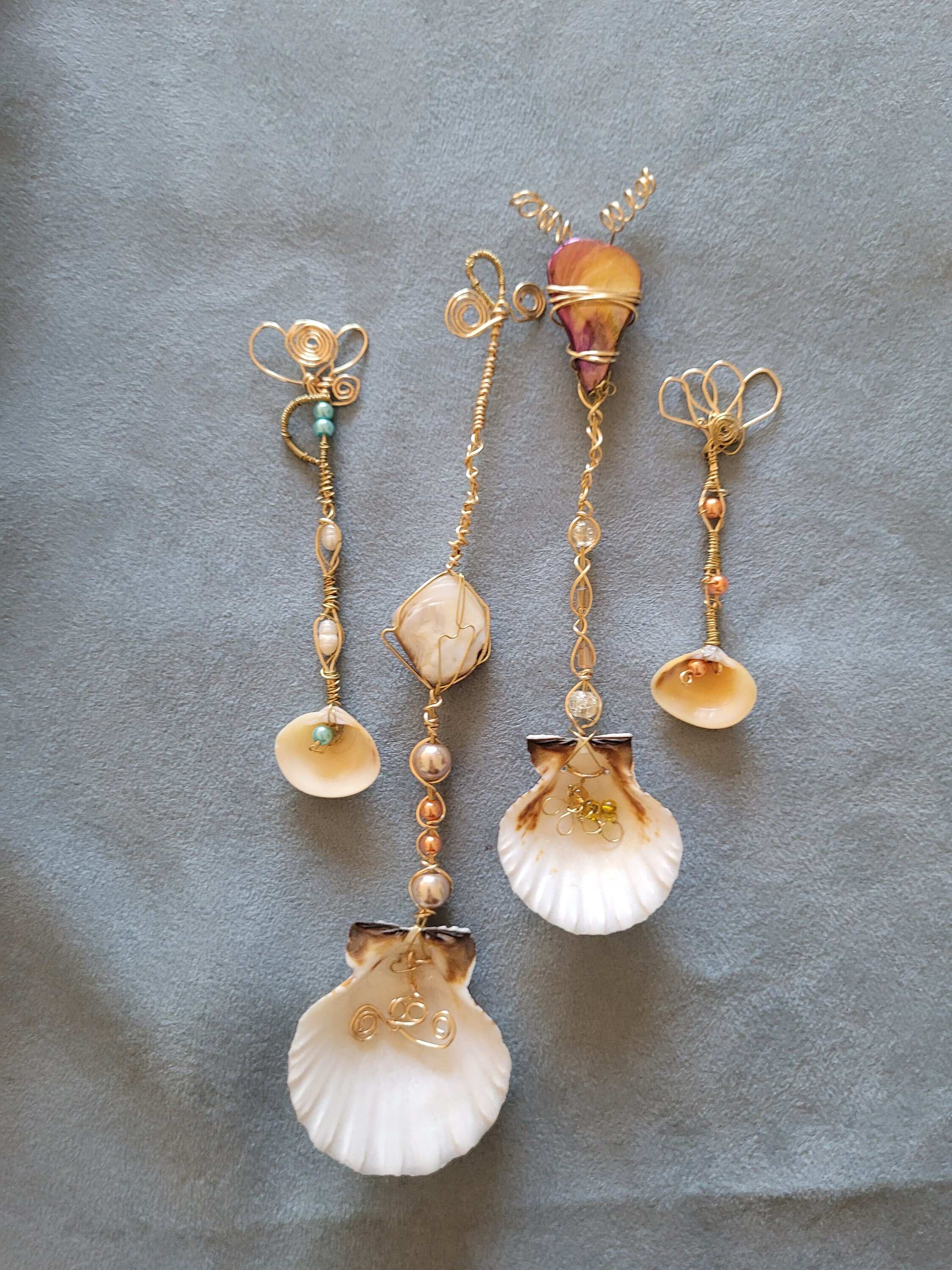 Set of Four Seashell Spoons - Etsy