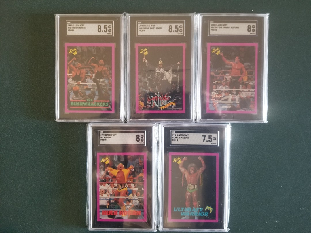 1990 Classic WWF PURPLE PROMOS Complete Set of 5! All Sgc Graded! - Etsy