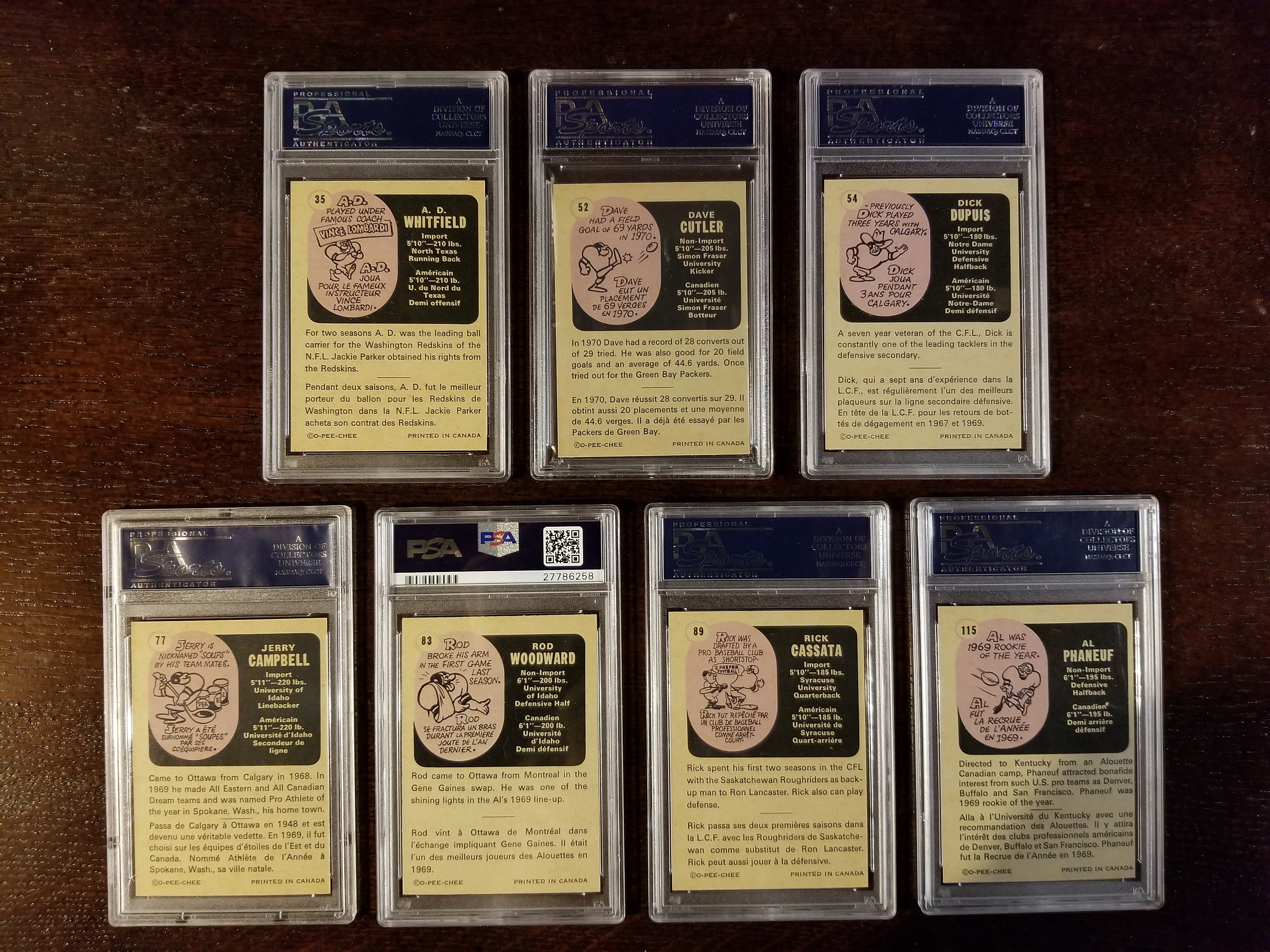 1971 OPC Cfl Partial Set 37 Psa Graded Cards - Etsy