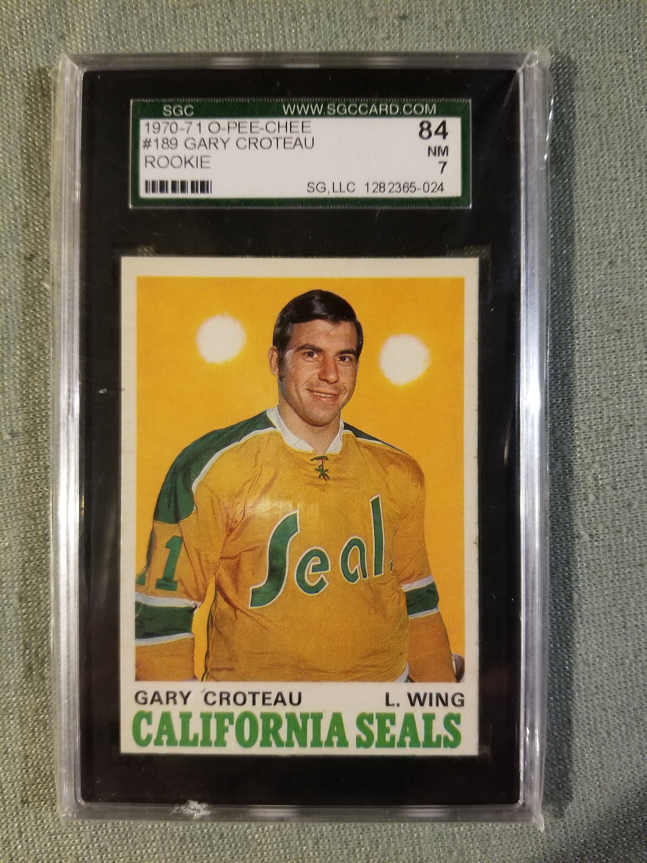 1970 Opc Hockey GARY CROTEAU Rookie Card SGC 7 - Etsy