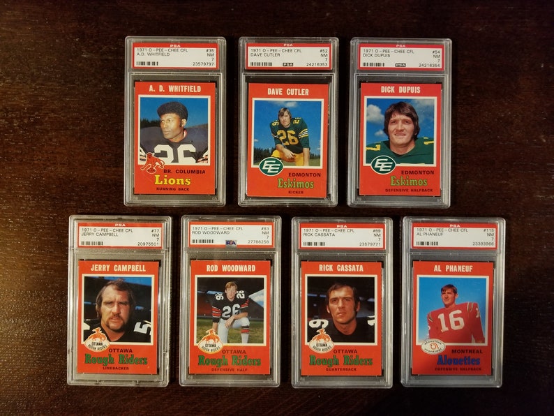 1971 OPC Cfl Partial Set! 37 Psa Graded Cards! - Etsy