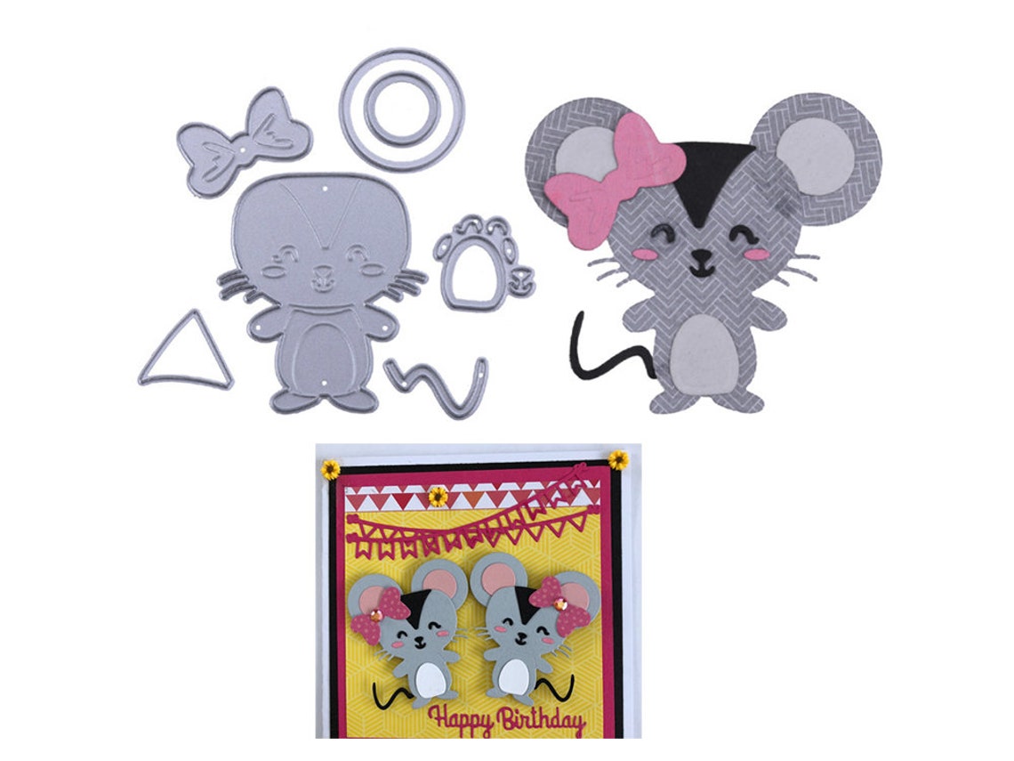 Cute Mouse Cutting Die Animal Metal Die Cuts for Card Making - Etsy