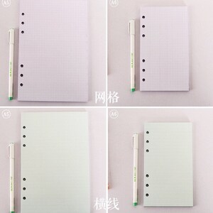 A5, Personal Size Colorful Planner Inserts, 6 Ring Printed Paper ...