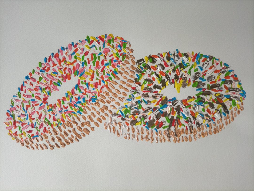 Original DONUTS ACRYLIC PAINTING - Etsy