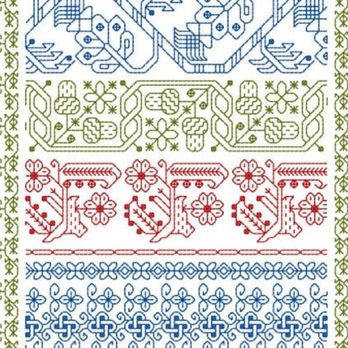 Back Stitch or Holbein Traditional Style Band Sampler - Etsy