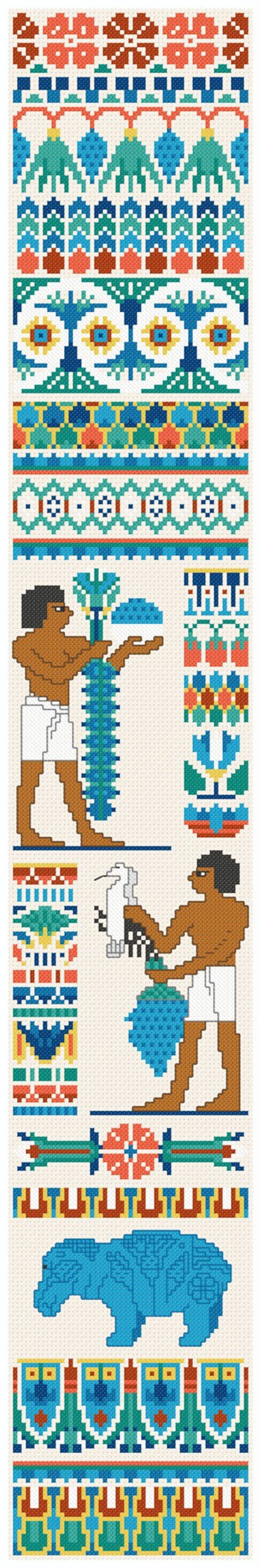 Land of the Pharoahs - Egyptian Bell Pull Sampler - Etsy