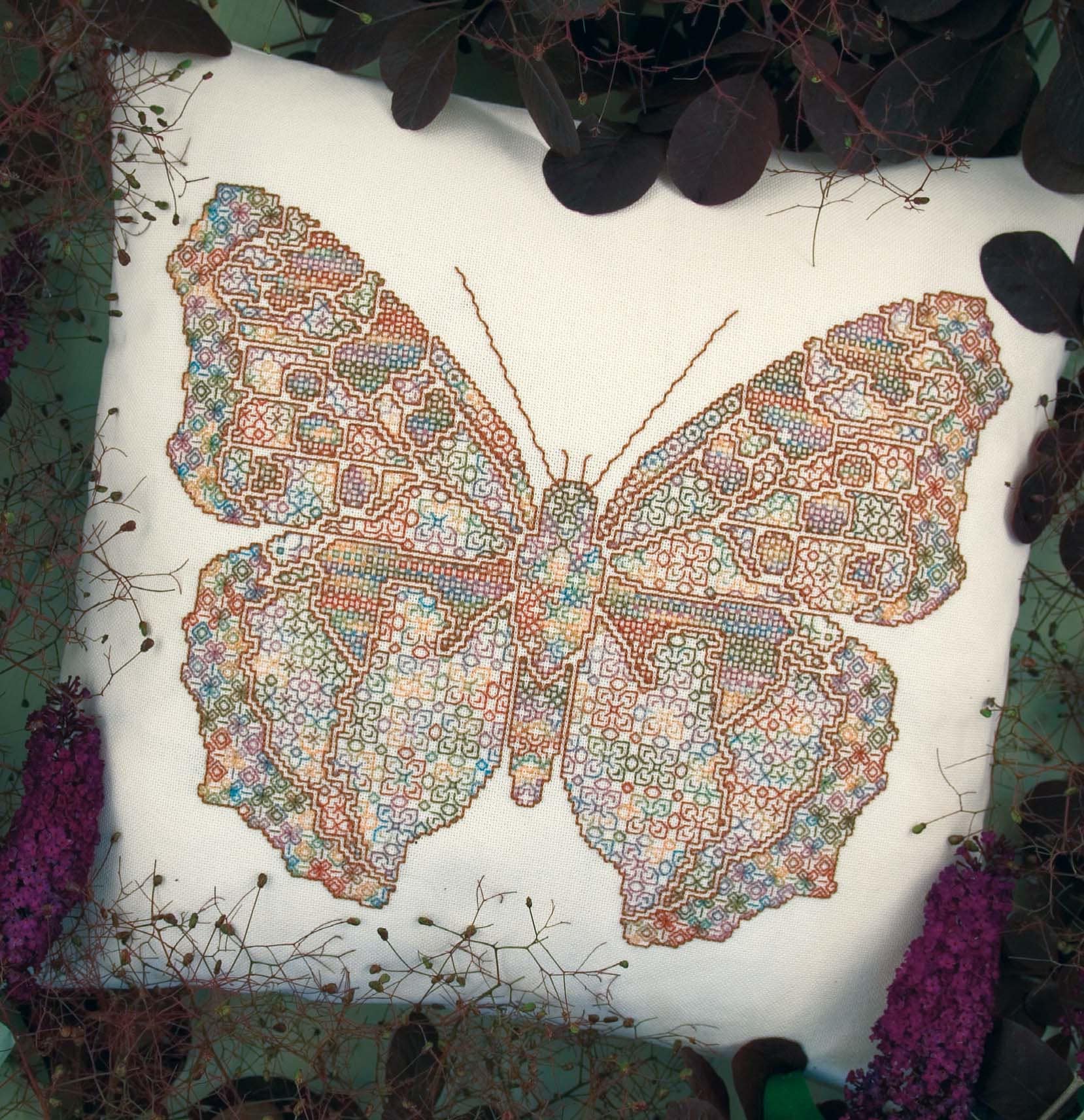 Blackwork Designs 'butterfly Cushions' - Etsy